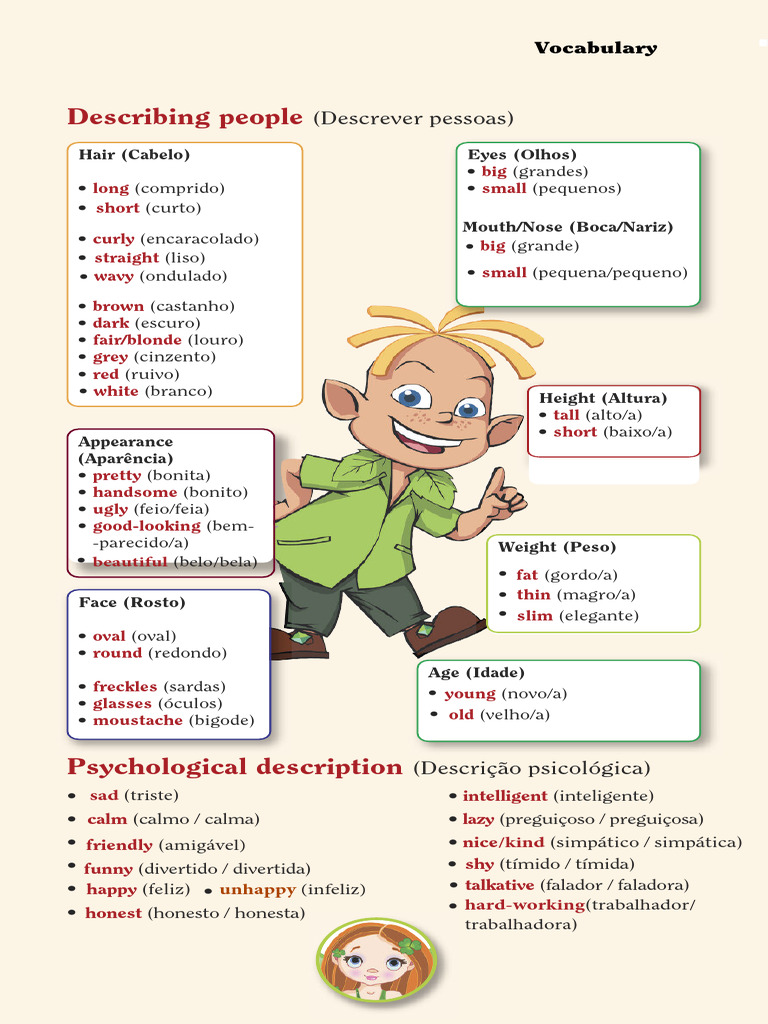 Vocabulário de Descrição Física | PDF