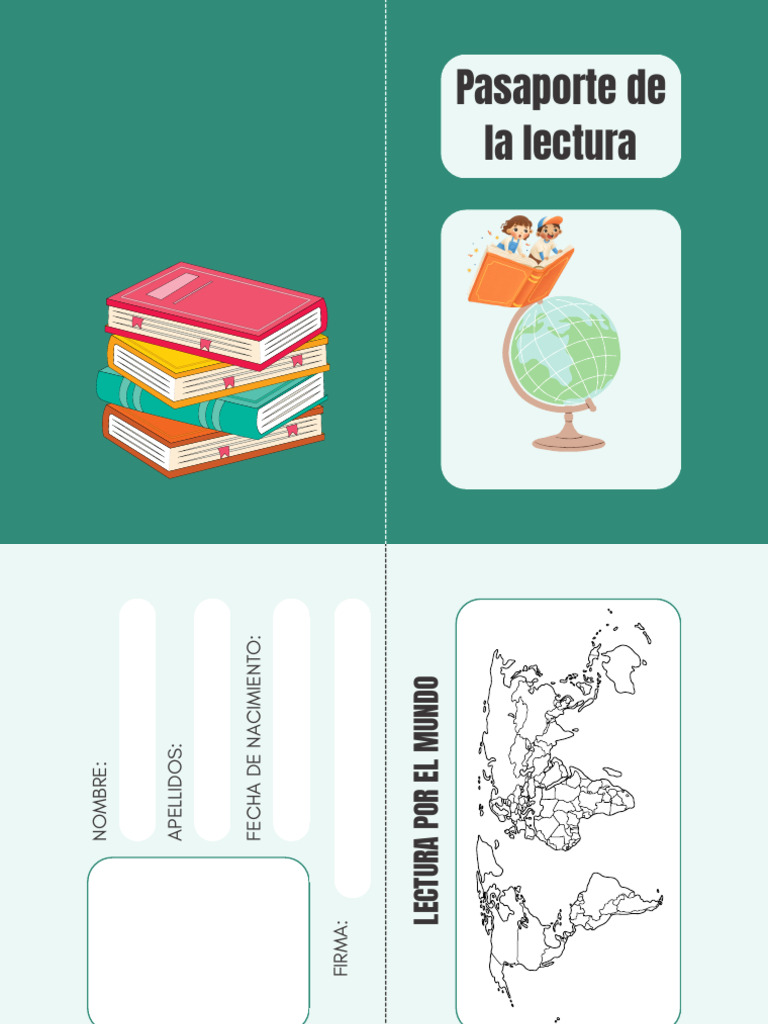 World Traveler Passport Worksheet in Green Illustrated Style - 20250423 ...