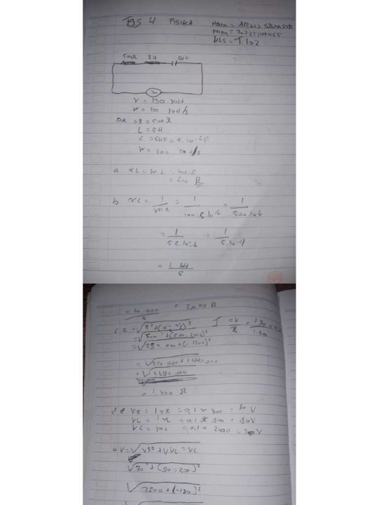 Tgs Fisika 4 Arzis Samsir t.102 | PDF