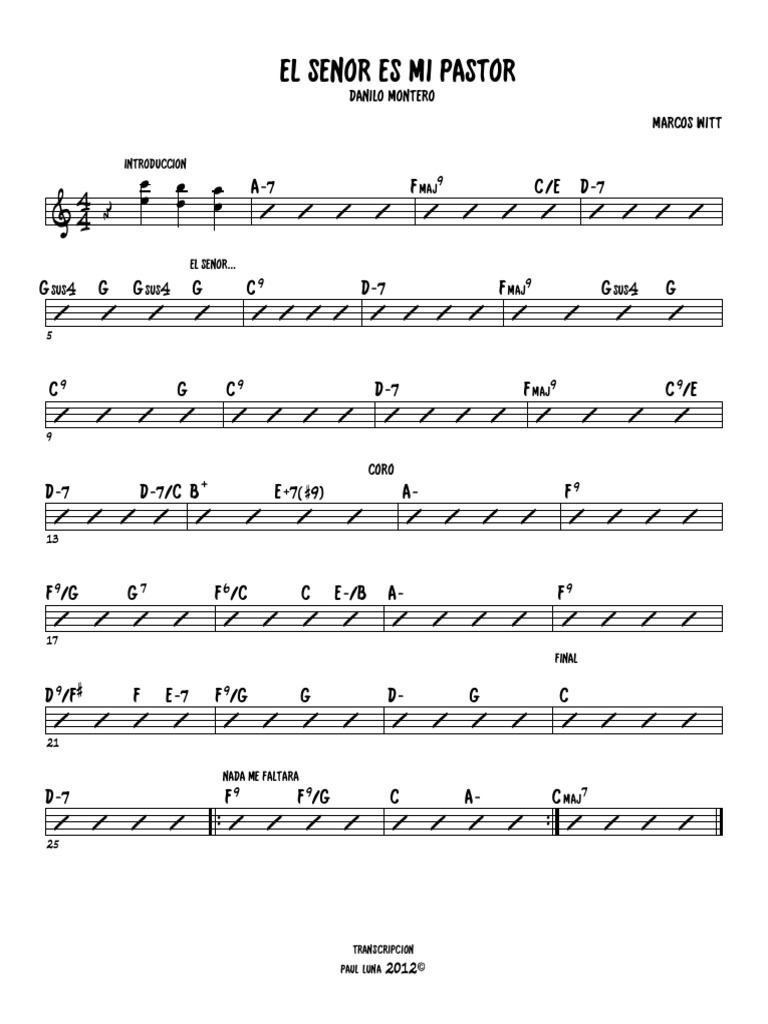 El Señor Es Mi Pastor Chart | PDF