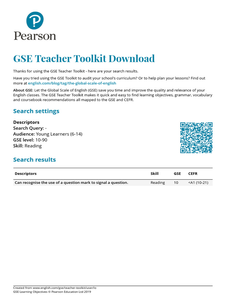 GSE Teacher Toolkit Overview | PDF
