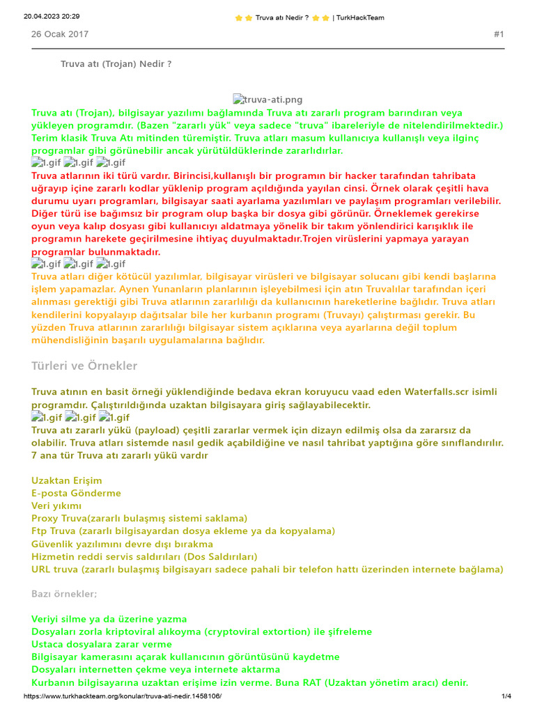 Truva Atı Nedir - TurkHackTeam | PDF