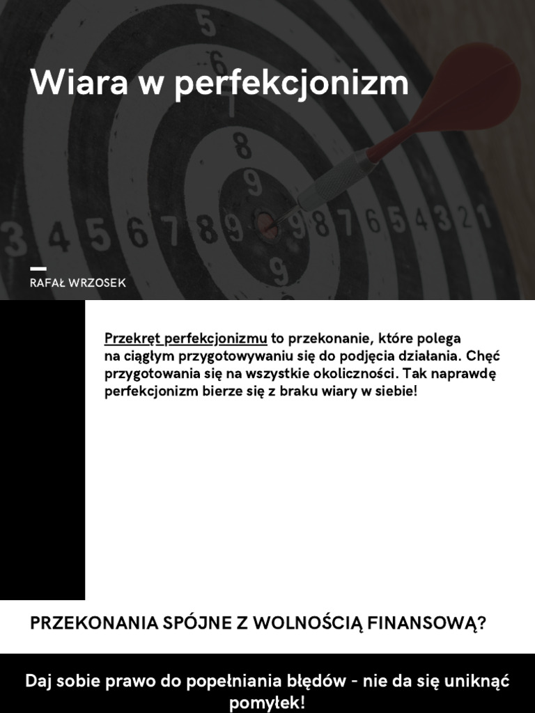 2.9.8 Wiara W Perfekcjonizm | PDF