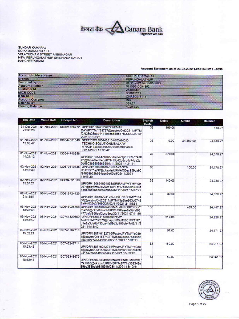 Bank Statement | PDF