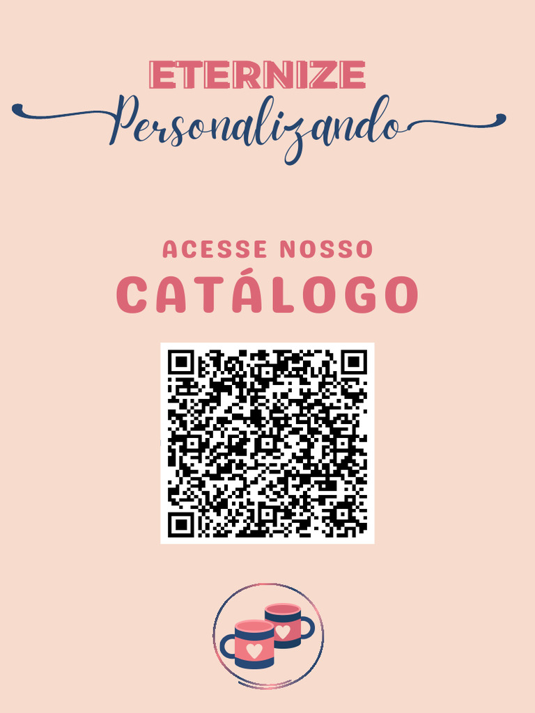 Cartaz Com QR Code para Acessar e Baixar Catálogo | PDF