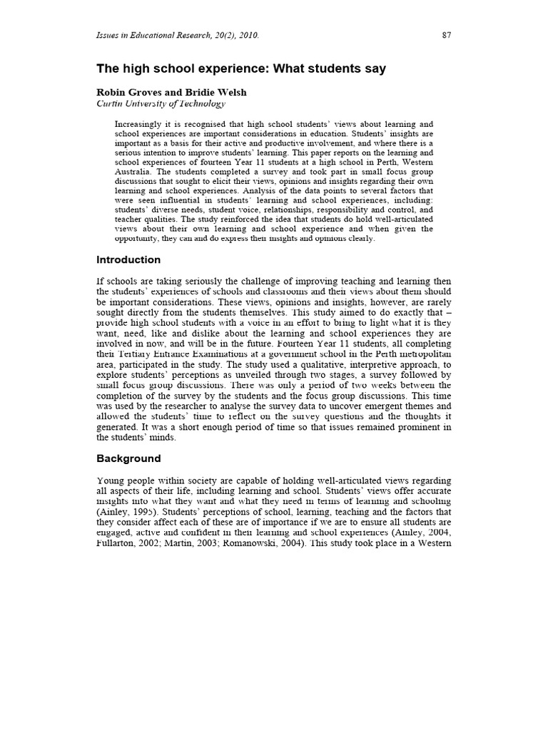 groves.pdf - groves | PDF | Focus Group | Teachers