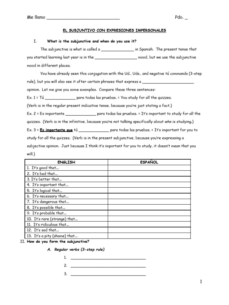 HdT Subj Apuntes y Exp Imp | PDF | Grammatical Tense | Grammatical ...