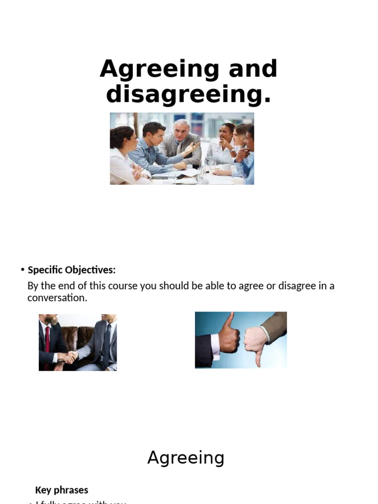 Agreeing and Disagreeing | PDF