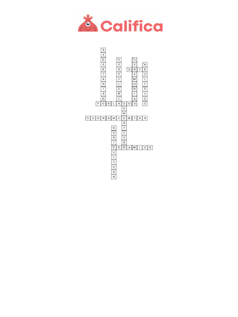 Crucigrama-Califica Resuelto | PDF