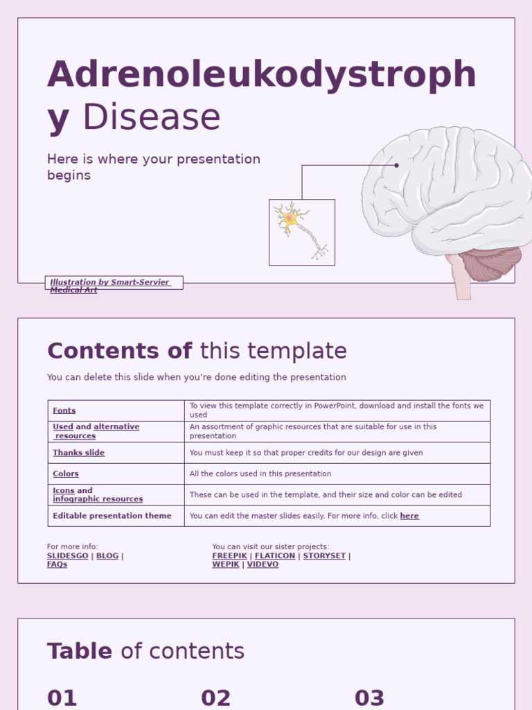 Adrenoleukodystrophy Disease by Slidesgo | PDF | Human Diseases And Disorders | Medicine