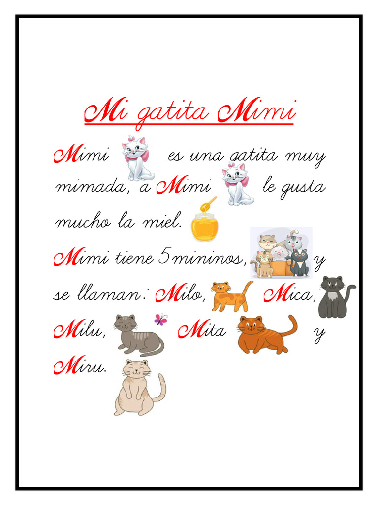 La mimada gatita Mimi y sus mininos | PDF