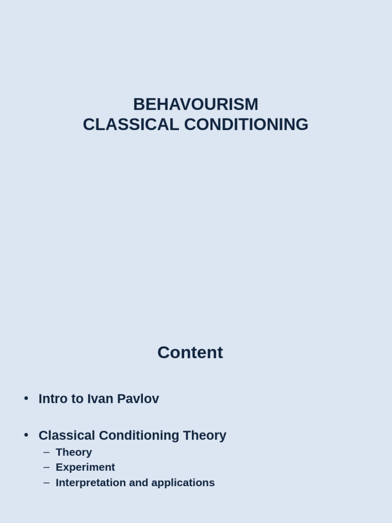 2a. Classical Conditioning Powerpoint (Penny) | PDF | Classical ...