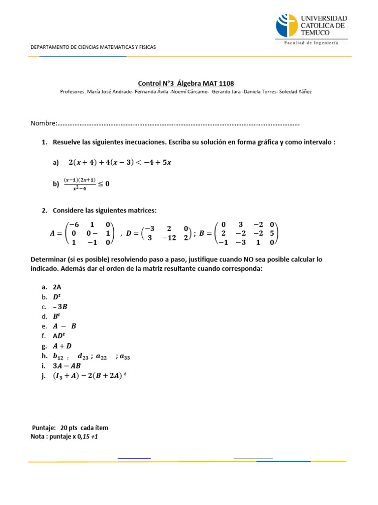 C3 MAT11082016 Forma B | PDF