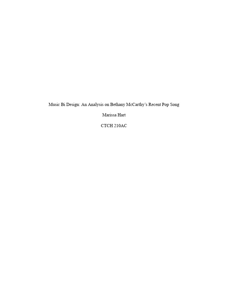 CTCH 210AC Track Analysis | PDF | Bisexuality | Song Structure