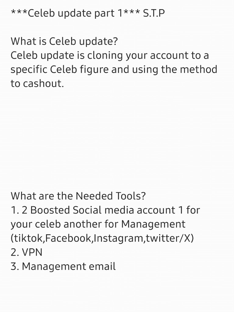 Celeb FMT Part 1 by S T P | PDF