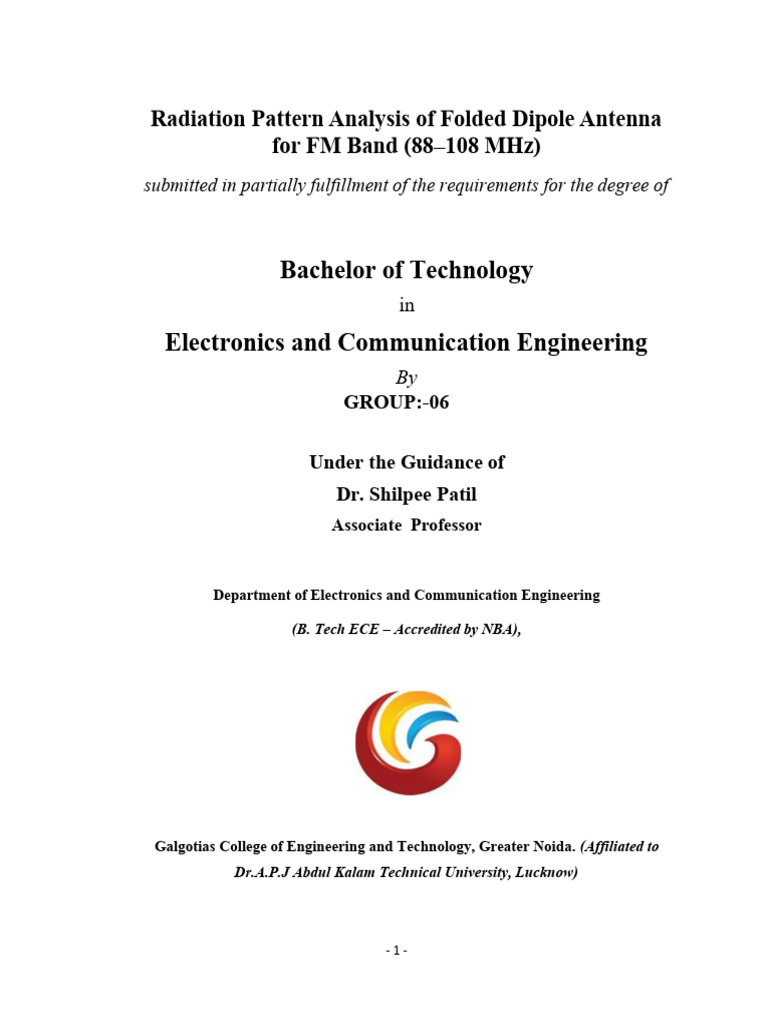 Radiation Pattern of FM Folded Dipole Antenna | PDF | Antenna (Radio ...