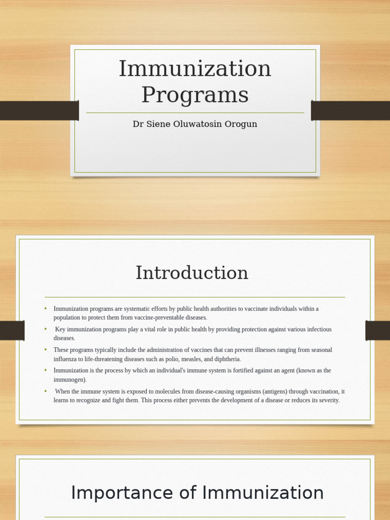 Immunization Programs | PDF | Vaccines | Vaccination