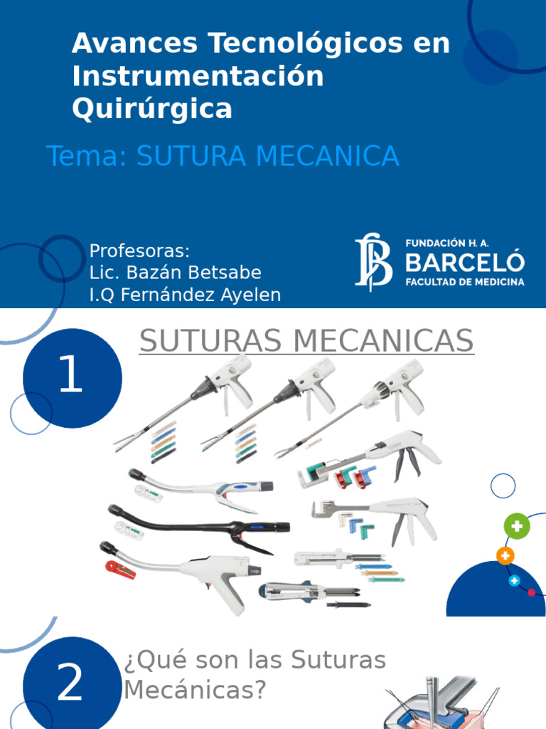 SUTURAS MECANICAS 2025 | PDF | Sutura Quirúrgica