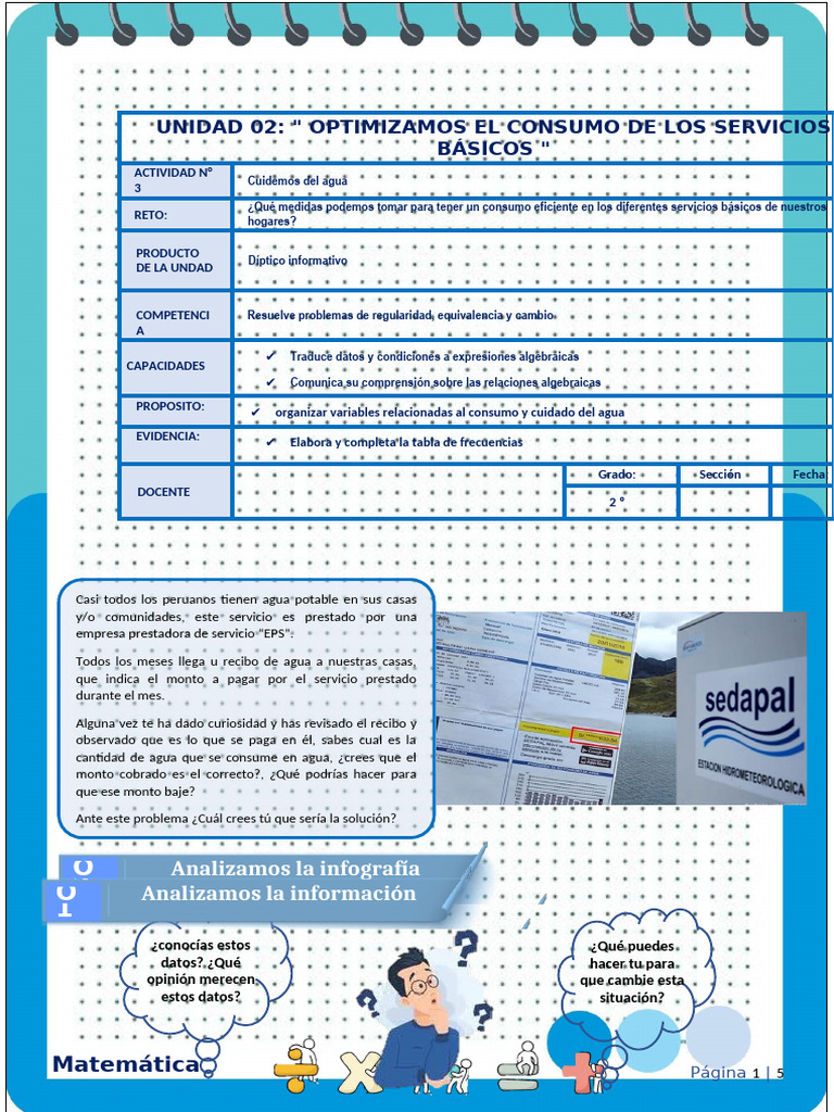 02. Ficha de actividad S3 (U3) (2° grado) - MATEMÁTICA | PDF