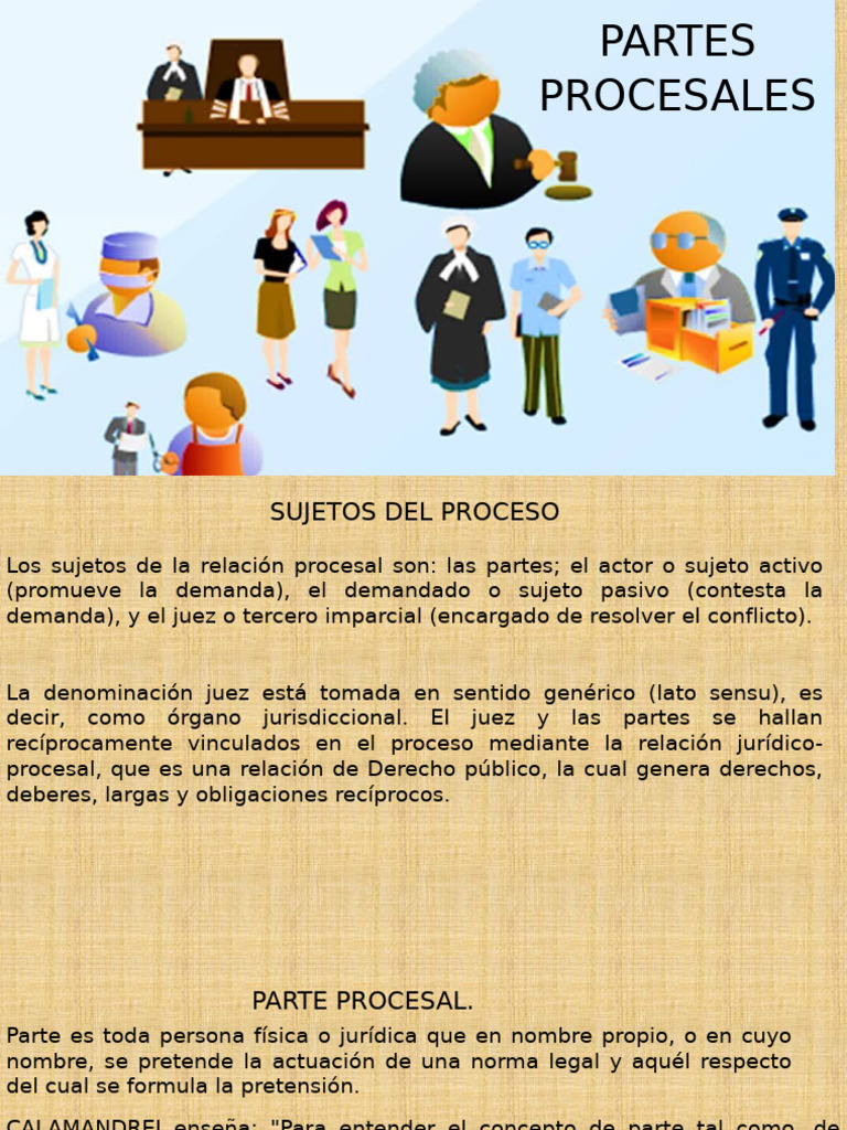 Partes-Procesales 1 245 0 | PDF | Ley procesal | Demanda judicial