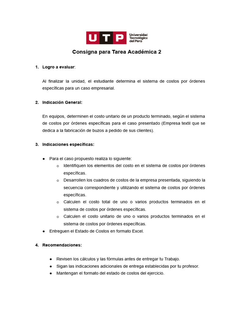 Ta2 Indicaciones y Rúbrica | PDF | Rúbrica (Académica)