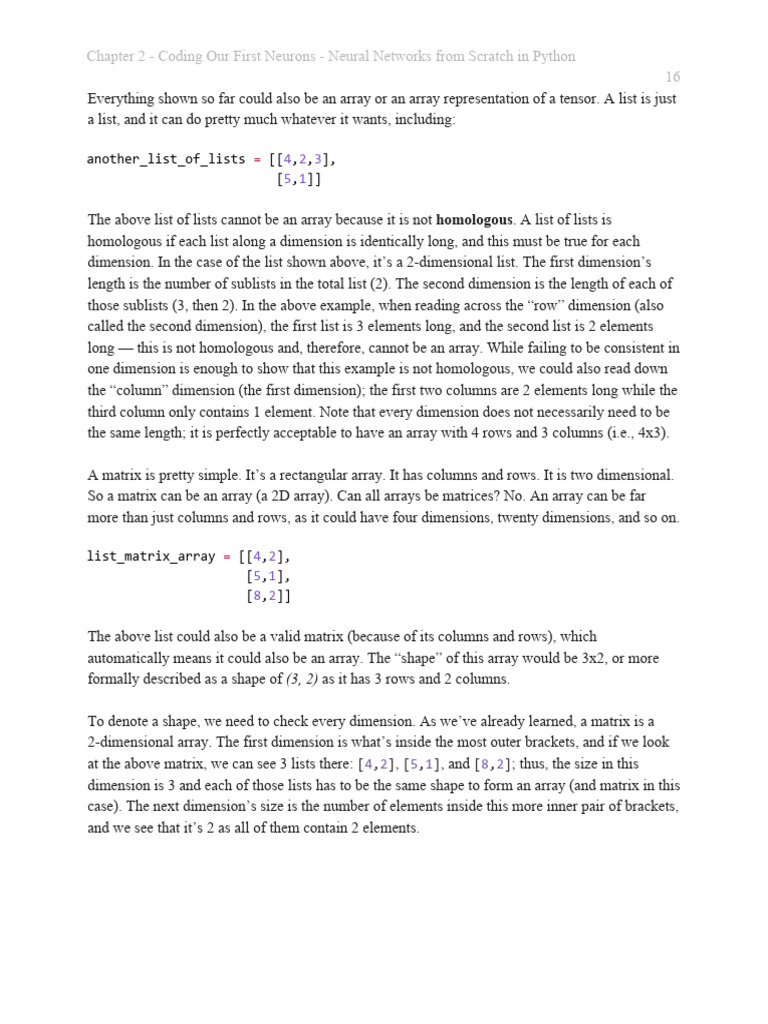 Harrison Kinsley, Daniel Kukieła - Neural Networks From Scratch in Python (2020) - 31-61 | PDF ...