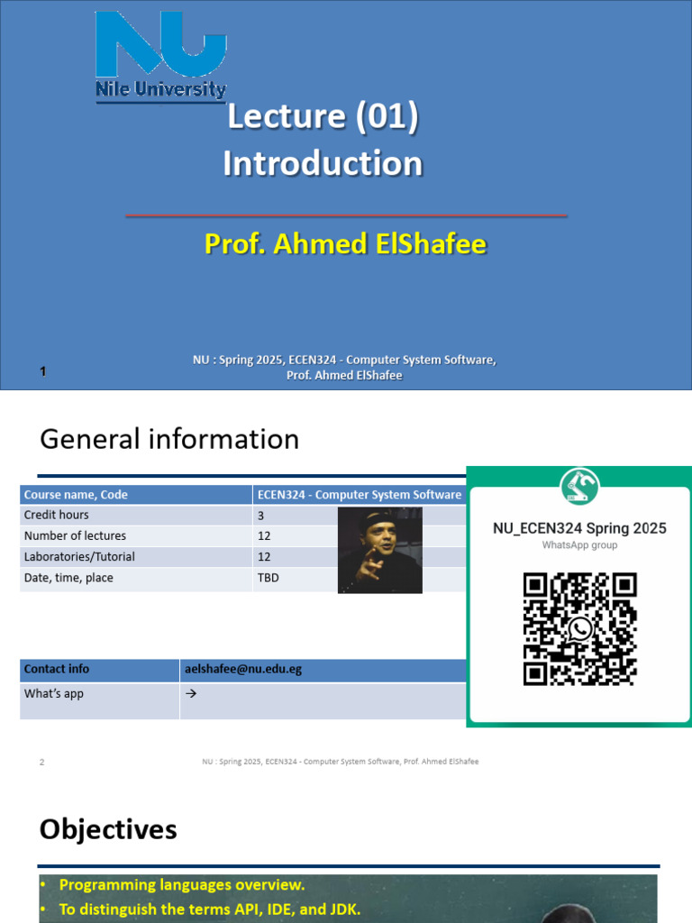 ECEN324 - Computer System Software - Lecture 01 | PDF | Java (Programming Language) | Method ...