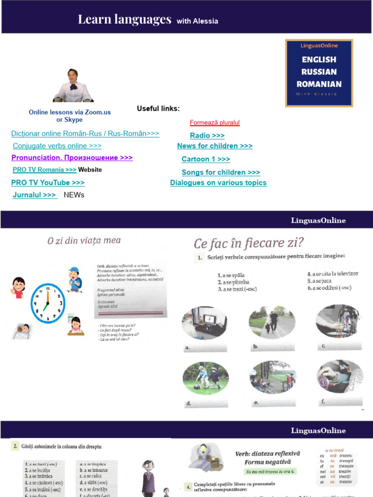 U7A-O Zi Din Viața Ta - Reflexive În Acuzativ | PDF