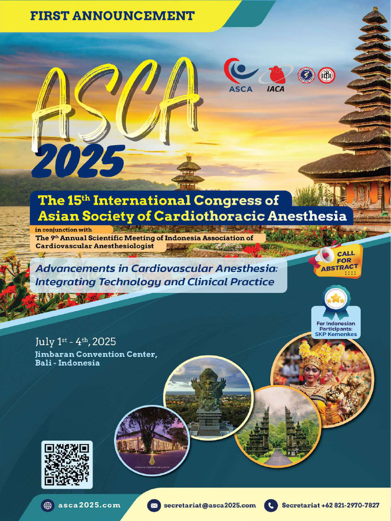1st Announcement ASCA 2025 30a4758cba | PDF | Cardiothoracic Surgery | Surgery