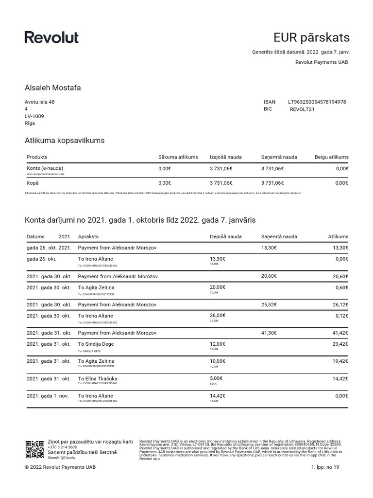 Revolut Statement PDF | PDF
