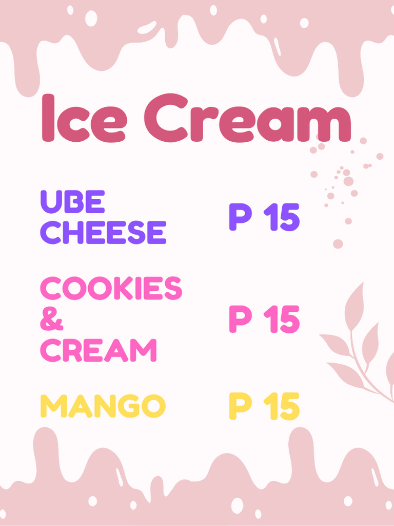 Pink White Melted Promotion Ice Cream Sale Flyer - 20250328 - 232020 ...