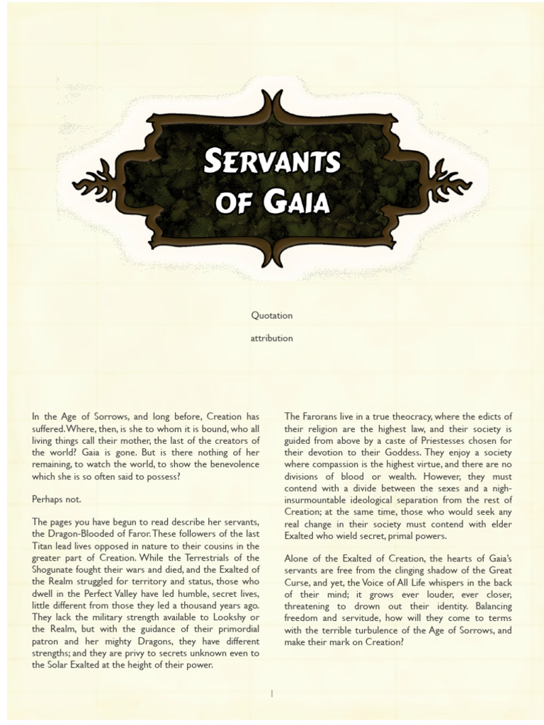 Servants of Gaia Full | PDF