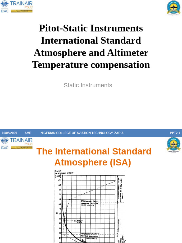 Pitot Static Instrument ISA and Altimeter Temperature Compensation | PDF