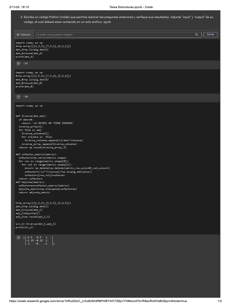 Tarea Estructuras - Ipynb - Colab2 | PDF