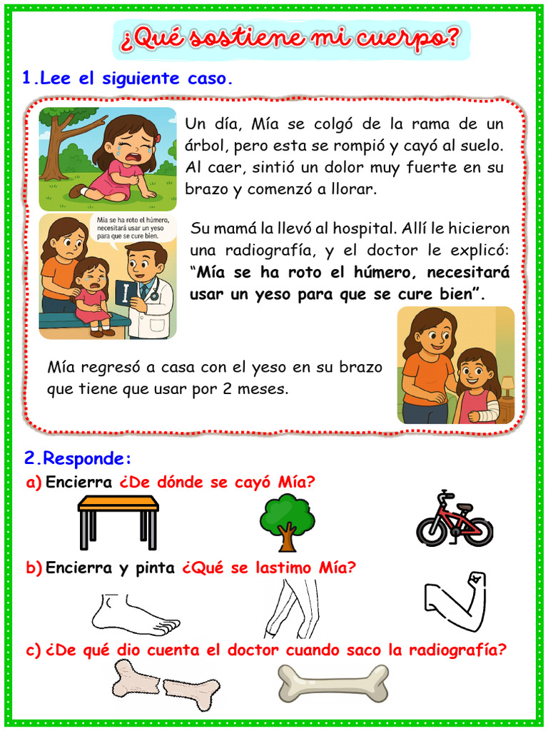 Ficha ¿Què Sostiene Mi Cuerpo Maestra Janet | PDF | Hueso | Esqueleto