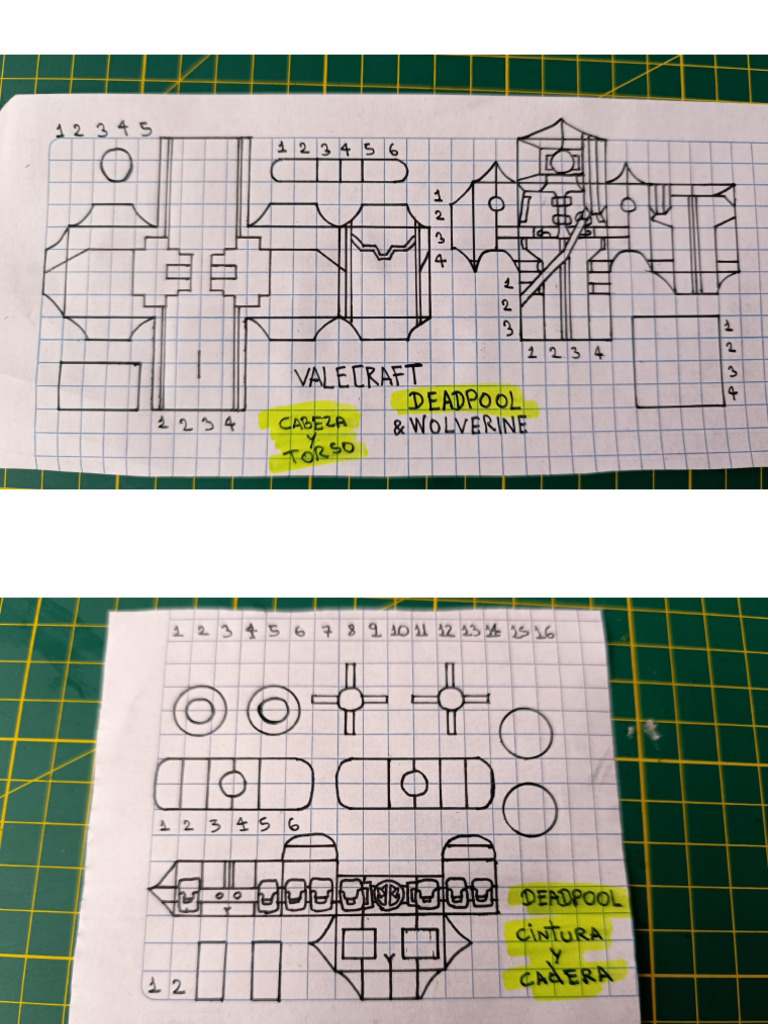 Deadpool Minecraft Plantillas para Guía de Papercraft Hecho Por ...