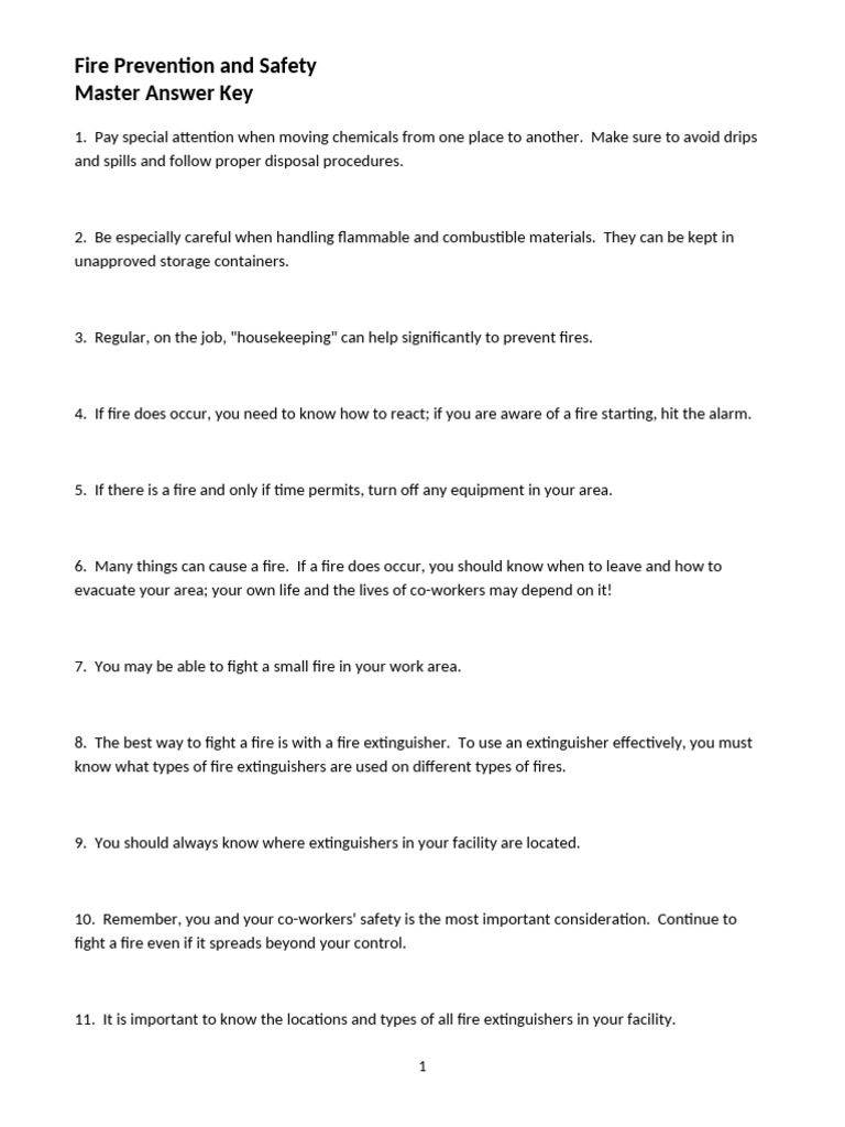 Fire Prevention and Safety Quiz | PDF | Fires | Hazards