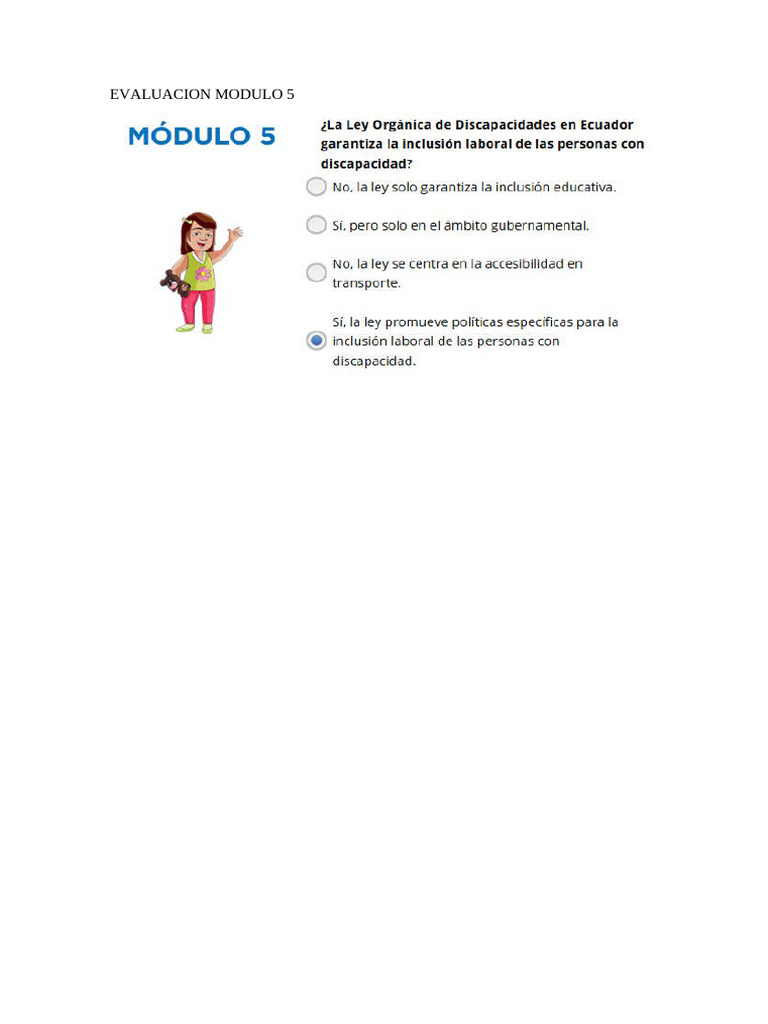 Evaluacion Modulo 5 | PDF