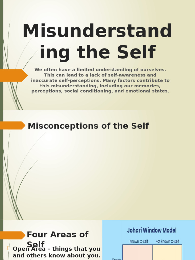 Misunderstanding The Self - UTS | PDF | Habits | Self Concept