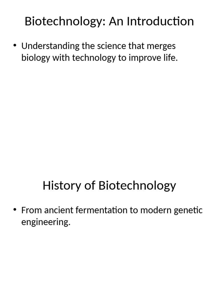 Biotechnology_Presentation | PDF