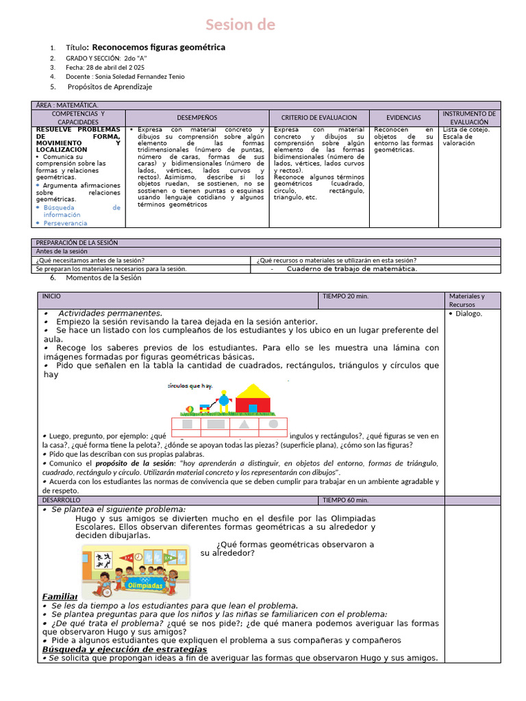 Reconocimiento de Figuras Geométricas | PDF | Geometría | Triángulo