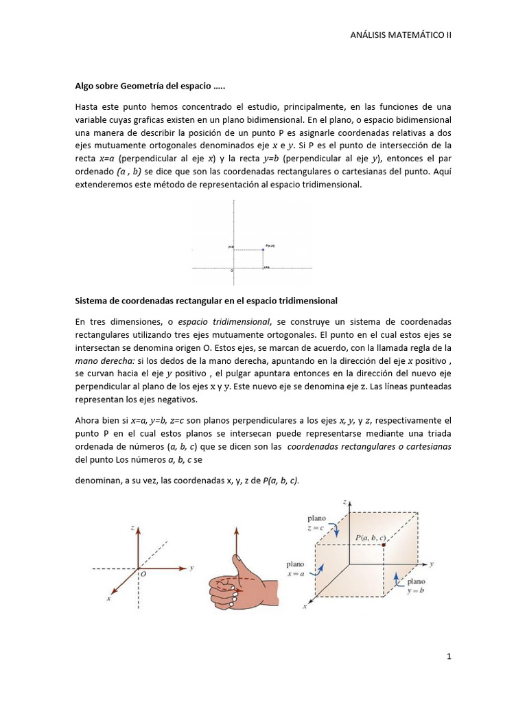 Algo sebre Geometria del espacio.... | PDF | Sistema de coordenadas ...
