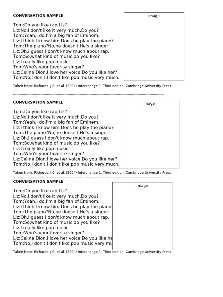Music Preferences Conversation Sample | PDF