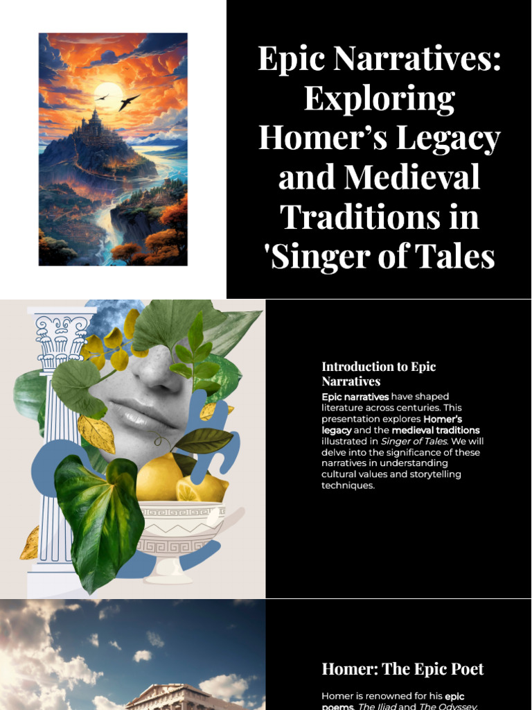 Slidesgo Epic Narratives Exploring Homers Legacy and Medieval ...