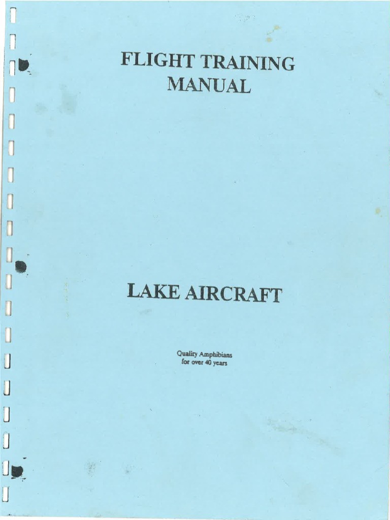 Lake Aircraft Flight Training Manual | PDF