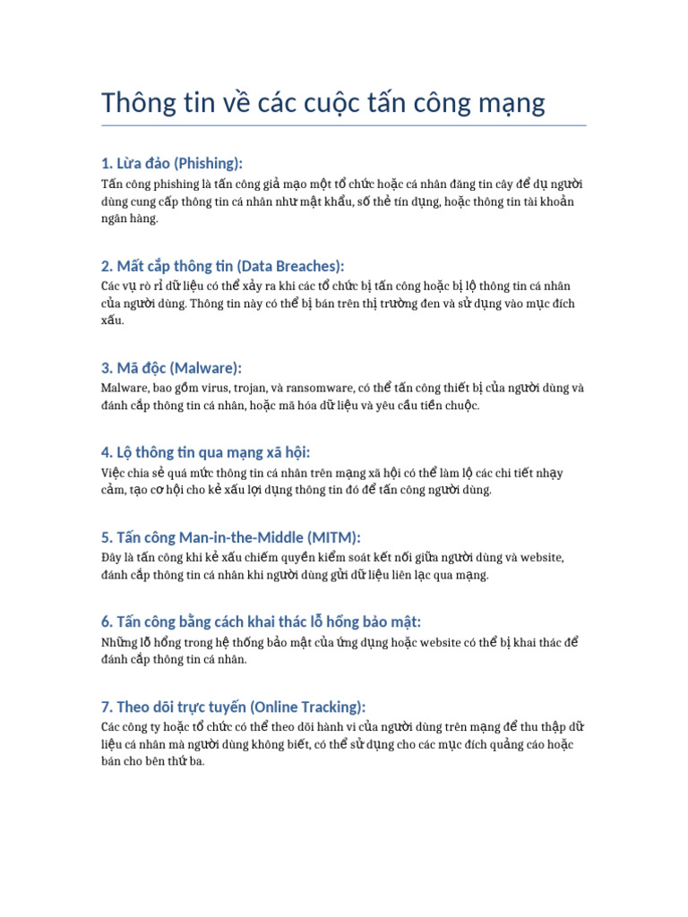 Network Attack Info | PDF