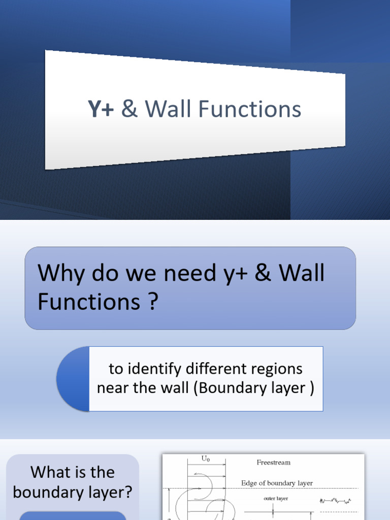 Y+ & Wallfunction | PDF | Boundary Layer | Fluid Dynamics