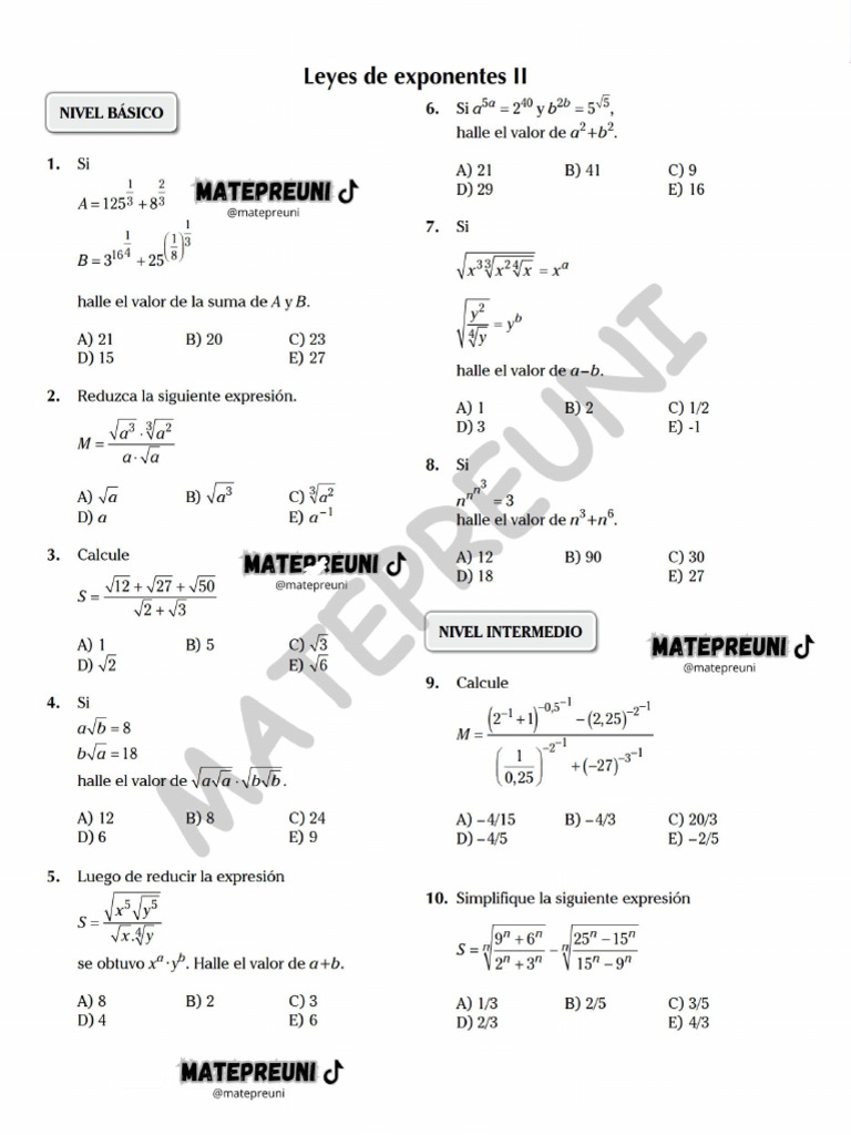 Algebra Leyes Exp 2 | PDF
