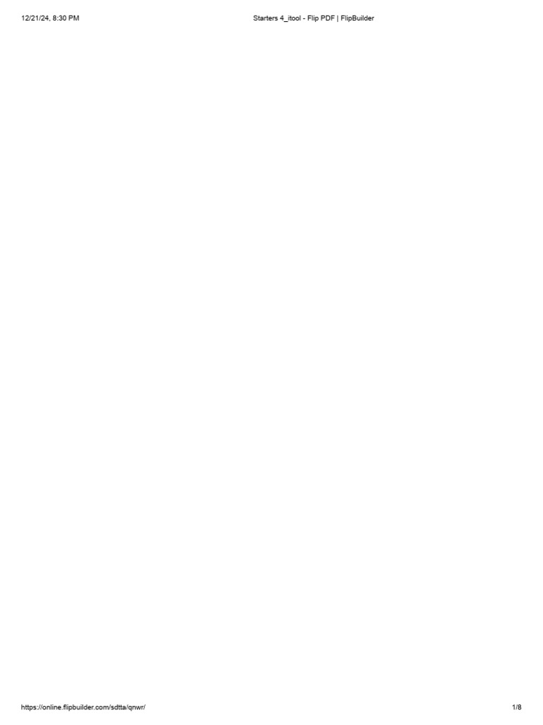 Starters 4 - R&W P2 | PDF