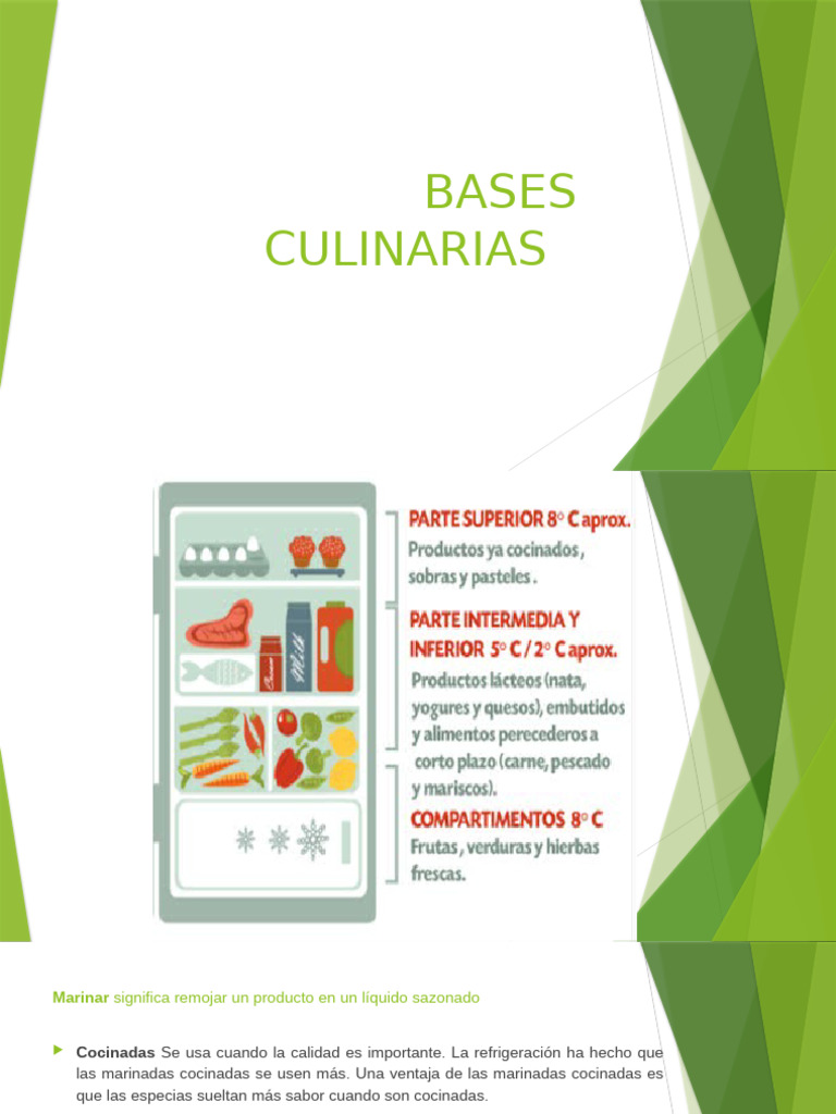 Bases Culinarias | PDF | Preparación de comida y bebida | Ingredientes ...